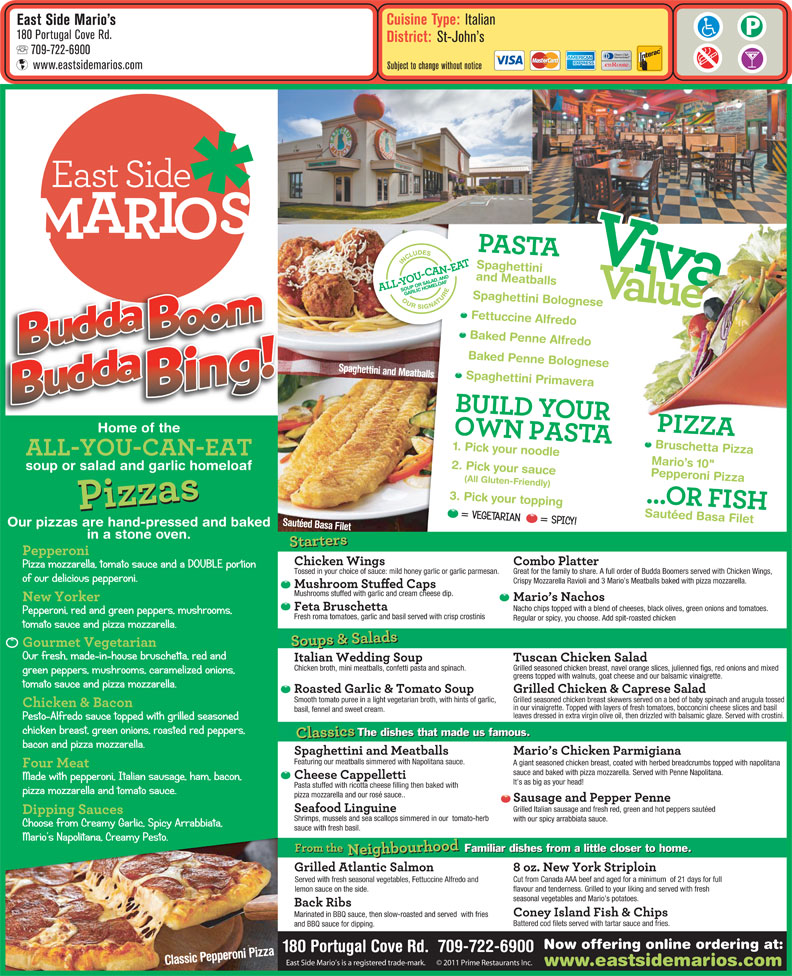 East Side Mario's - 180 Portugal Cove Rd, St John's, NL